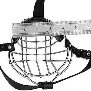 BRONZEDOG Wire Dog Muzzle German Shepherd for Medium Large Dogs Adjustable Durable Metal Basket for Biting Chewing Barking (M)