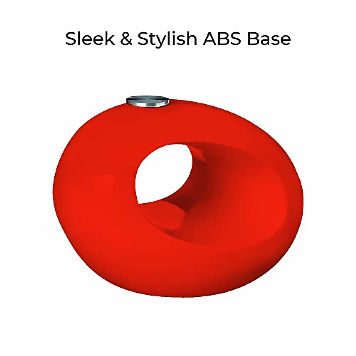 Fab Glass and Mirror Stylish Oval Shape Coffee Table, Red