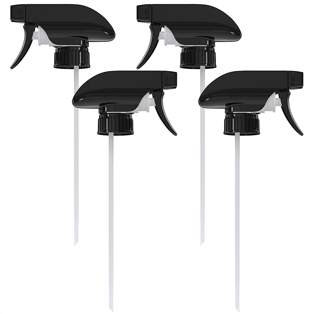 ALPENKOK 4 Pcs Spray Nozzle for Bottles - Spray Bottle Tops Replacement, Durable Plastic, Adjustable Length, 2 Spray Modes, Fits 8 Oz and 16 Oz Bottles, Good Sealable Fit for Home and Garden Use