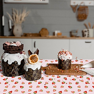 HTONTB 3PCS Strawberry Party Tablecloth,Strawberry Birthday Decorations 54X108INCH Disposable Plastic Rectangle Table Cover for Kids Girls Sweet Party Berry,Birthday Baby Shower Decoration