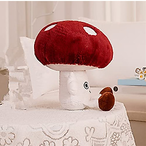 Ichesun Creative Vivid 3D Mushroom Pillow Gift Plush Throw Pillow (15.7" (Medium Size))