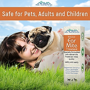 Arava Natural Ear Mite Treatment for Cats and Dogs - Effective Ear Cleaning Drops for Cat and Dog Ear Mites and Prevent Infections - NOT for Cats Under 13 LBS & Puppies Under 9 Months