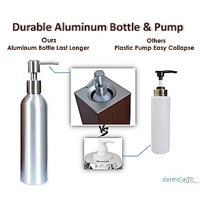 DERMALOGIC Massage Oil Warmer for Pro Spa Massage, Home Lotion Warmer with Aluminum Bottle Pump Set, Plug-in Oil Heater Beauty Salon Treatment Equipment