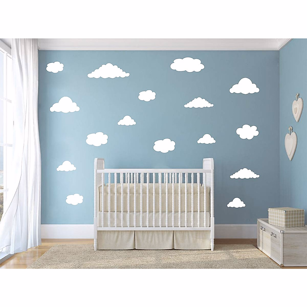 Easu Clouds Wall Decal Wall Stickers Peel and Stick Removable Wall Stickers Kids Room Decals Nursery Decor