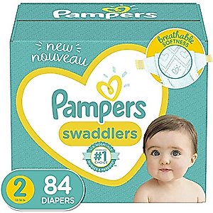 Diapers Size 2, 84 Count - Pampers Swaddlers Disposable Baby Diapers, Super Pack (Packaging May Vary)