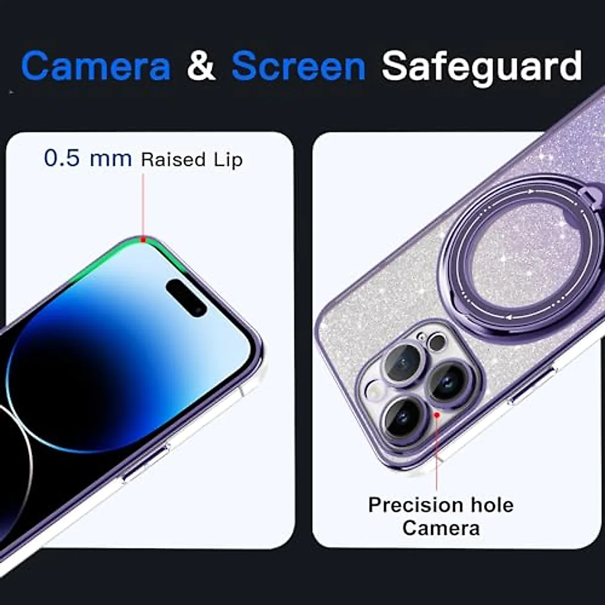 MRRSIWEI Glitter Case for Xiaomi Redmi 12C Compatible with Magsafe, Sparkle Bling Shiny Women Girls Slim Shockproof with Kickstand Cover for Xiaomi Redmi 12C.Gradient Green