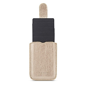 4-Seasons Arlgseln 5 Card Holder Phone Pouch, Stretchable Adhesive Purse Rfid Blocking ID Credit Card Slot Wallet stick on Back of Phone for iPhone 15/16 Pro Max Galaxy S24 Note 22 Ultra A55 (Gold)