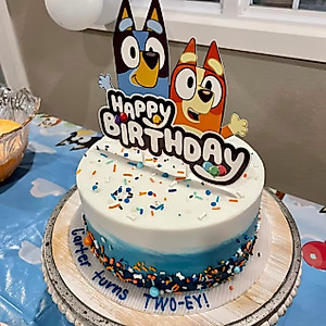 Blue Dog and Friends Birthday Cake Topper Party Decor