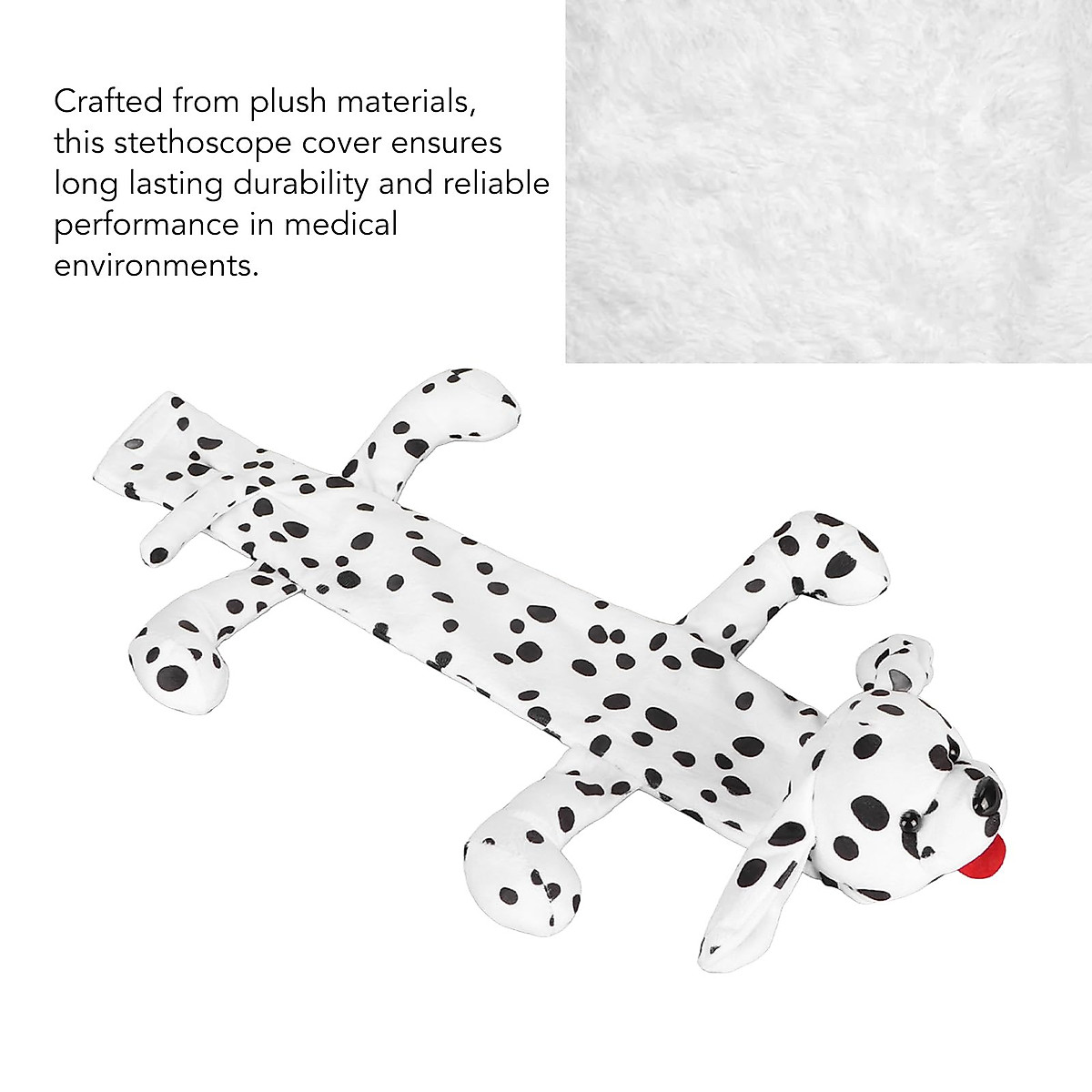 Dioche Stethoscope Cover, Animal Shape Stethoscope Cover Sleeves Plush Sleeves Stethoscope Accessories for Nurses & Doctors (Spotted Dog)