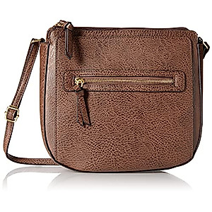 Bueno of California Elephant Grain Crossbody, Brown