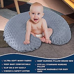 NiSleep Nursing Pillow and Positioner,Breastfeeding Pillow,Bottle Feeding,Baby Support,with 2 Removable Machine Washable Cover(Light Grey)
