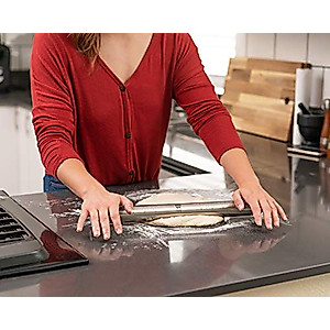 French Rolling Pin for Baking by Ultra Cuisine – Tapered Stainless Steel Design, Adjustable Weight, Professional or Home Use with Pizza, Cookie, Pastry Dough, Fondant & Pie Crust –Dishwasher-Safe