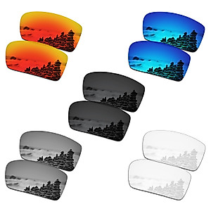 SmartVLT Set of 5 Men's Replacement Lenses for Oakley Gascan OO9014 Sunglass Combo Pack S01