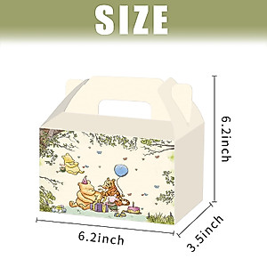 16 Pieces Classic Winnie Pooh Party Supplies, Winnie Pooh Baby Shower Decorations, Winnie Party Favor Boxes
