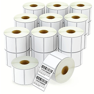 BETCKEY - 2.25" x 1.25" (57 mm x 32 mm) UPC Barcode & Multipurpose Labels Compatible with Zebra & Rollo Label Printer,Premium Adhesive & Perforated [6 Rolls, 6000 Labels]