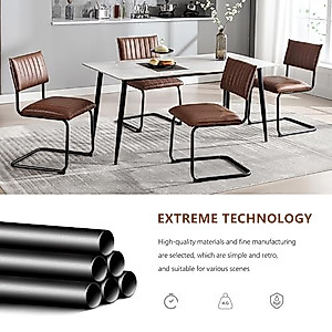 BV Vintage Suede Mid Century Dining Chairs Set of 4 - Elegant and Comfortable