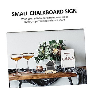Operitacx 10pcs Wedding Signs Table Chalkboard Sign Place Blackboard Countertop Chalkboard Sign Mini Chalkboard Label Signs Mini Blackboard Easels Chalkboard Signs Small Board Desktop Wood