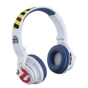 eKids Ghostbusters Kids Bluetooth Headphones, Wireless Headphones with Microphone Includes Aux Cord, Volume Reduced Kids Foldable Headphones for School, Home, or Travel
