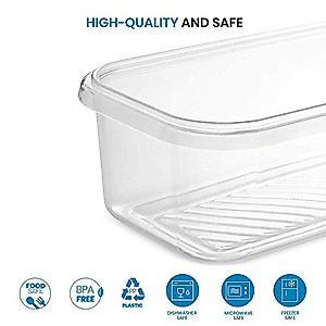 FineDine 40-Piece Food Storage Containers With Lids - Airtight 100% Leakproof Guaranteed, BPA-Free Durable Plastic Food Containers For Leftovers - Freezer, Microwave & Dishwasher-Safe (Blue)