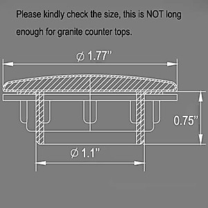 Kitchen Faucet Hole Cover for Dia 1.2 to 1.6 Inch, Brushed Stainless Steel
