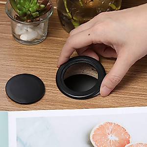 SAVITA 2 Sets Patio Table Umbrella Hole Rings and Caps, Plastic 2 Inch Patio Umbrella Hole Plug Insert Ring and Cap Set for Outdoor Activities Summer Garden Parties (Black)