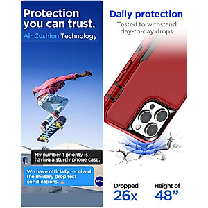 AICase Case for iPhone 12/12 Pro,Support Magnetic Car Mount Heavy Duty 2-Layer Pocket-Friendly Durable Military Grade Protection Shockproof/Drop Proof Protective Cover for iPhone 12/12 Pro_4