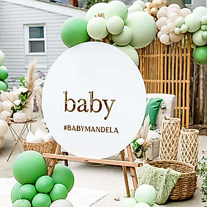 RUBFAC 87pcs Green Balloons Different Sizes 18 12 10 5 Inches for Garland Arch, Premium Green Latex Balloons for Birthday Wedding Baby Shower Bridal Shower Party Decorations