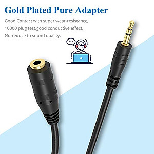 ELECTOP 2.5mm Male to 3.5mm(1/8 inch) Female Stereo Audio Jack Adapter Cable for Headphone