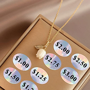 Holographic Vending Machine Price Labels Soda Snack $1.00 $1.25 $1.50 $1.75 $2.00 $2.50-3/4 x 1 Inch Vending Machine Labels Sales Stickers for Business 720 Pcs