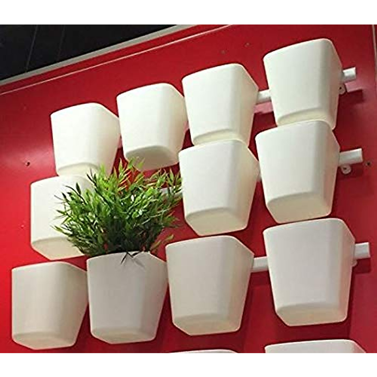 DODXIAOBEUL 5pcs Hanging Cup Holder,Rolling Cart Accessories Utility cart Accessories Hanging Bins,Hanging Flower Pots,Space Saver,Storage Bucket Desktop Container,Make Up Pencil Holder White
