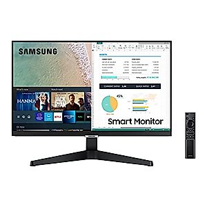SAMSUNG M5 Series 24-Inch FHD 1080p Smart Monitor & Streaming TV (Tuner-Free), Netflix, HBO, Prime Video, & More, Apple Airplay, Built-in Speakers, Remote Included (LS24AM506NNXZA)