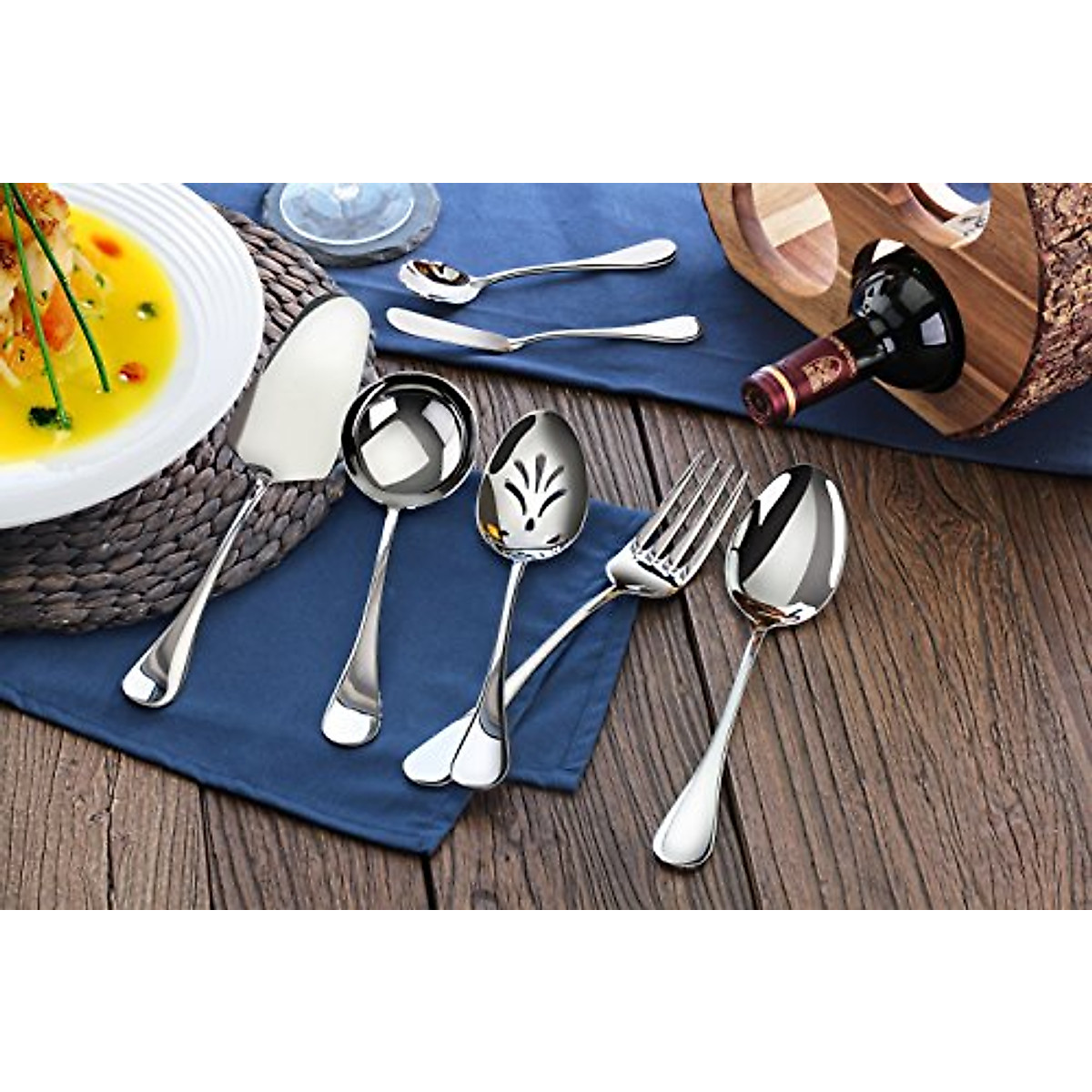 Artaste 18/10 Stainless Steel Elegant Serving & Hostess Flatware Sets (7-Piece Hostess Set)