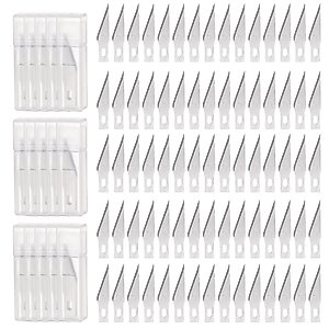 HARFINGTON 60pcs Exacto Knife Blades #11 Hobby Knife Replacement Blades Spare Precision Exacto Blades Hobby Knife Blade Refills for DIY, Art, Cutting, Carving, Scrapbooking, Stencil