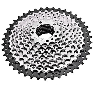 VGEBY Bike Cassette, Freewheel 10 Speed Mountain Bike Sprocket 11-42T Wide Ratio Cassette with Wrench and Screw and Spare Parts Bike Cassette 10 Baofeng Bike Cassette