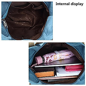 coofig Womens Canvas Handbags Bulk Hobo Tote Bags Vintage Retro Casual Shoulder Bags(Wine Red)