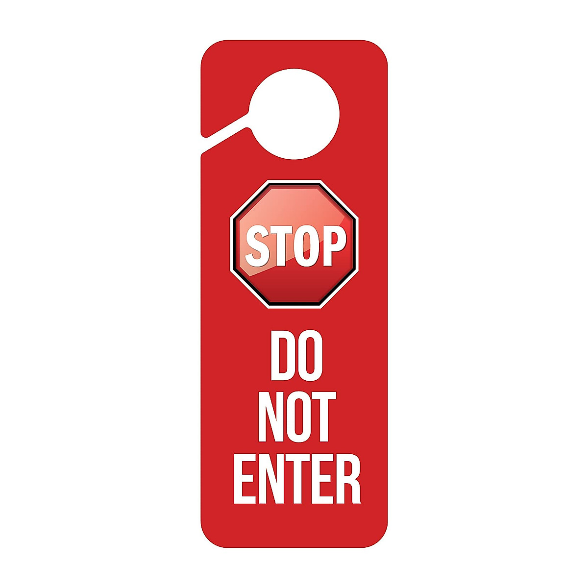 Stop - Do Not Enter Door Hanger Sign for Office, Classroom, or Home - 3.5 x 9.5"