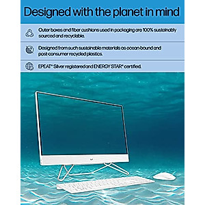 HP All-in-One Bundle PC, 23.8" FHD Micro-Edge Touchscreen Display, 12th Generation Intel Core i5 Processor, Intel Iris Xe Graphics, 8 GB RAM, 512 GB SSD, Windows 11 Home OS, Wi-Fi (24-cb1170, 2022)
