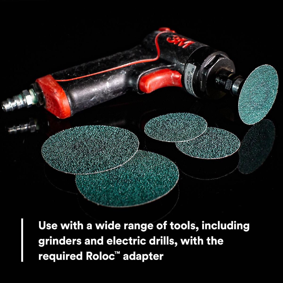 3M Green Corps Roloc Disc 36536, 80+ Grit, 3 in, Pack of 25 Heavy Duty, Quick Change Discs for Grinding, Coating Removal, Fast Cutting