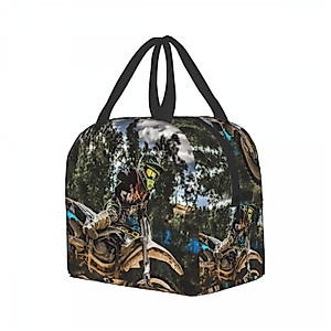 Giwawa Motocross Insulated Lunch Bag for Men Dirt-Bike Motorcycle Race Lunch Tote Bento Bag Sport Motorcyclist Food Container for Women Kids Boys Girls School Work