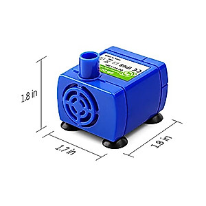 Veken Replacement Pump for Cat Water Fountain Pet Fountain Ultra Quiet Long Lifespan Water Pump with Adaptor and 6 ft Power Cable