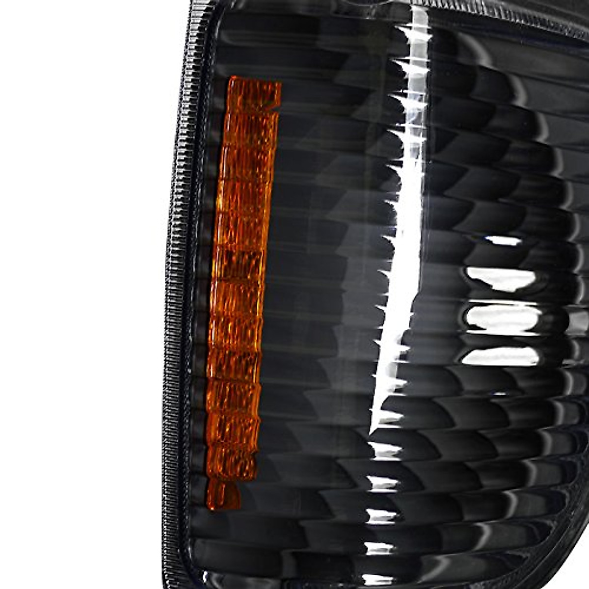 SPEC-D TUNING Black Housing Clear Lens Corner Lights Compatible with 1992-2006 Ford Econoline Van E150 E250 L+R Pair Assembly