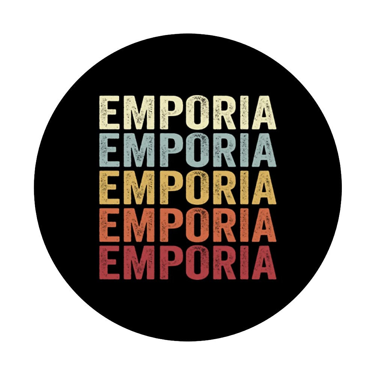 Emporia Kansas Emporia KS Retro Vintage Text PopSockets Swappable PopGrip