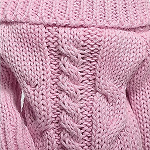 BJDBUS Pink Winter Turtleneck Sweater Clothes for 11.5 inch Girl Doll Accessories