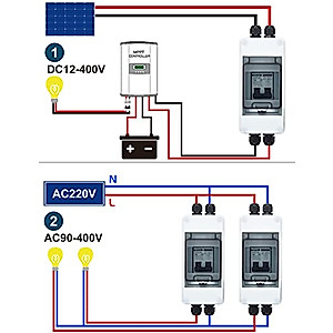 DIHOOL 15 Amp Circuit Breaker Box Cover, DC Disconnect Solar Panel Switch
