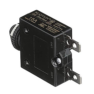 SEACHOICE 13131 Push Button Circuit Breaker 15A, Black