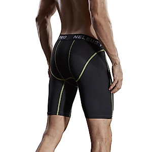 NELEUS Men's 3 Pack Compression Short,047,Black,US XL,EU 2XL