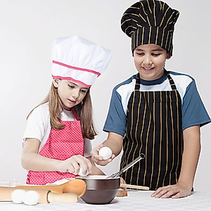 Funslane 11 Pcs Kids Cooking and Baking Set with Apron for Girls, Chef Hat, Oven Mitt, and Other Cooking Utensils for Toddler Chef Career Role Play, Children Dress up Pretend Play, Great-Gift