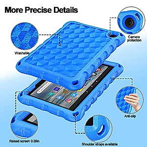 All-New Fire 7 Tablet Case, 7” 12th Generation (2022 Release),Fire 7 Tablet Case for Kids,ANTIKE Light Weight Anti-Slip Shock-Absorption Tablets Cover for Amazon Kindle fire 7 Tablet,Blue