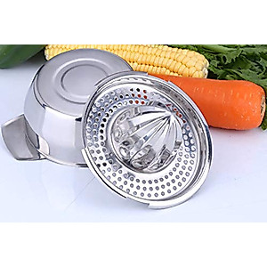 Stainless Steel Lemon Squeezer,Juicer with Bowl Container for Oranges Lemons Fruit Home Made Juice in Kitchen