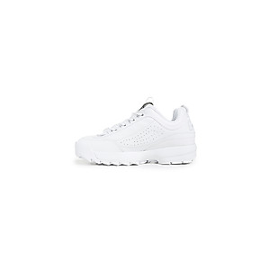 Fila Men's Strada Disruptor fashion sneakers, White/White/White, 9.5 US